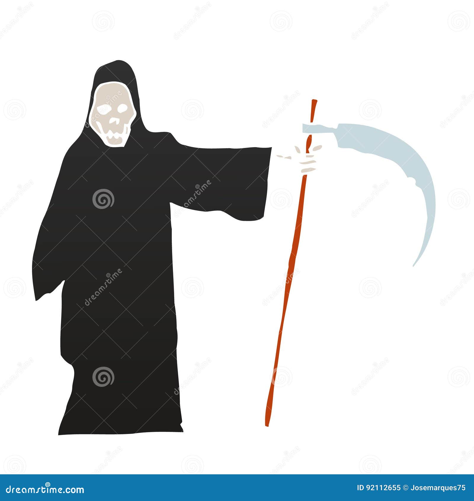 Cartoon Grim Reaper Face Avatar. Cute Vector Face Of Cartoon Skull ...