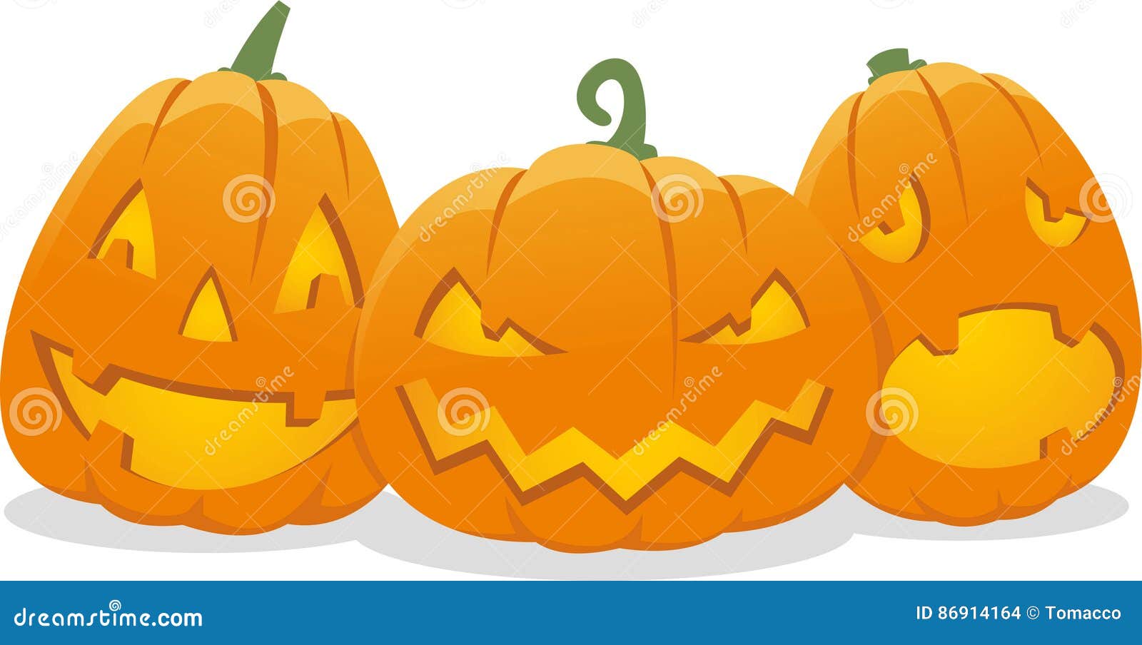 Pumpkins Illustration In Cartoon Groovy Funky Style. Different Shapes ...
