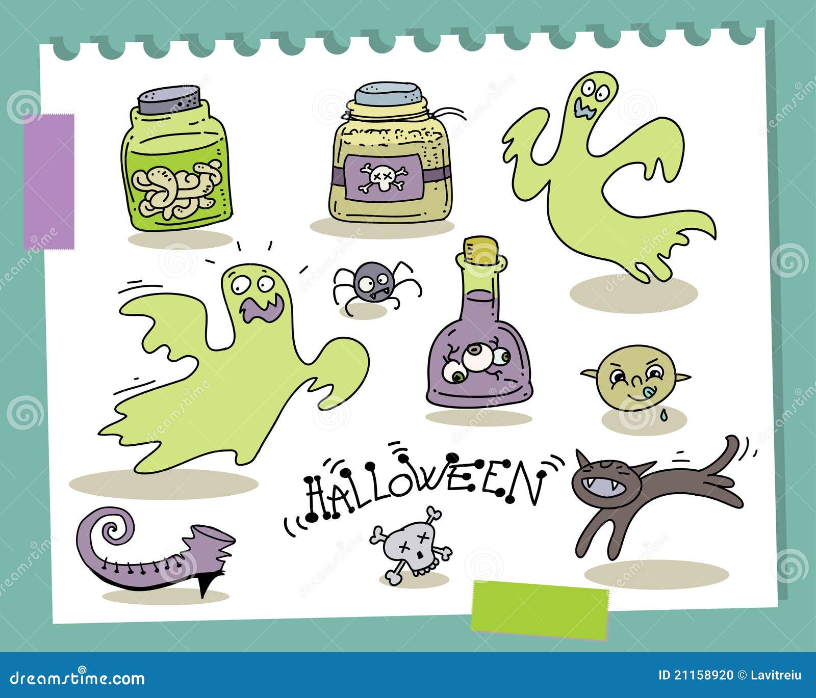 Halloween cartoons stock vector. Illustration of play - 21158920