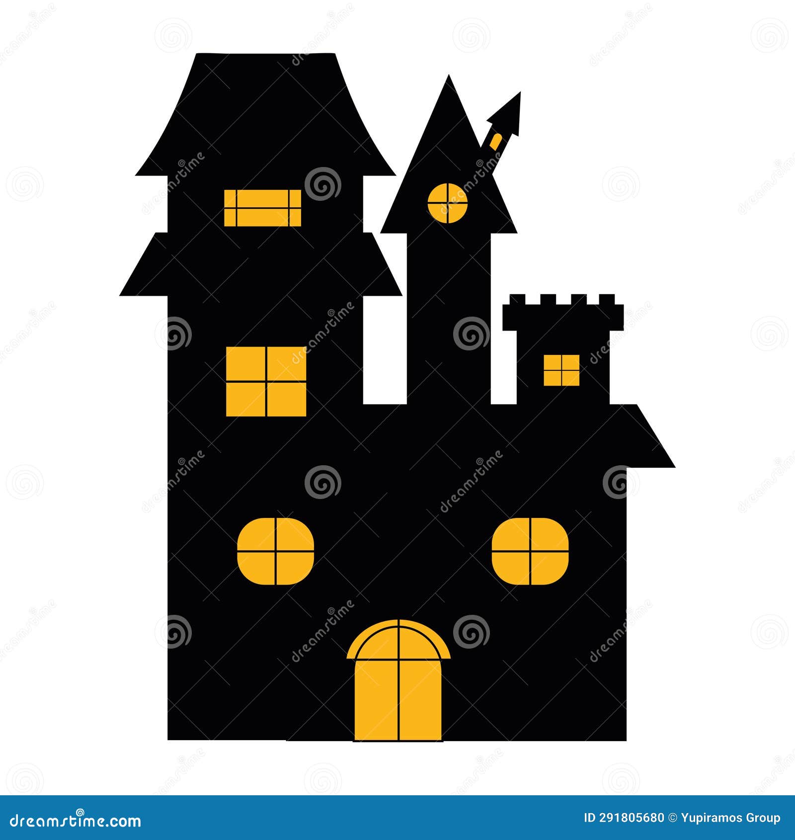 Halloween Castle Evil Illustration Stock Vector - Illustration of evil ...