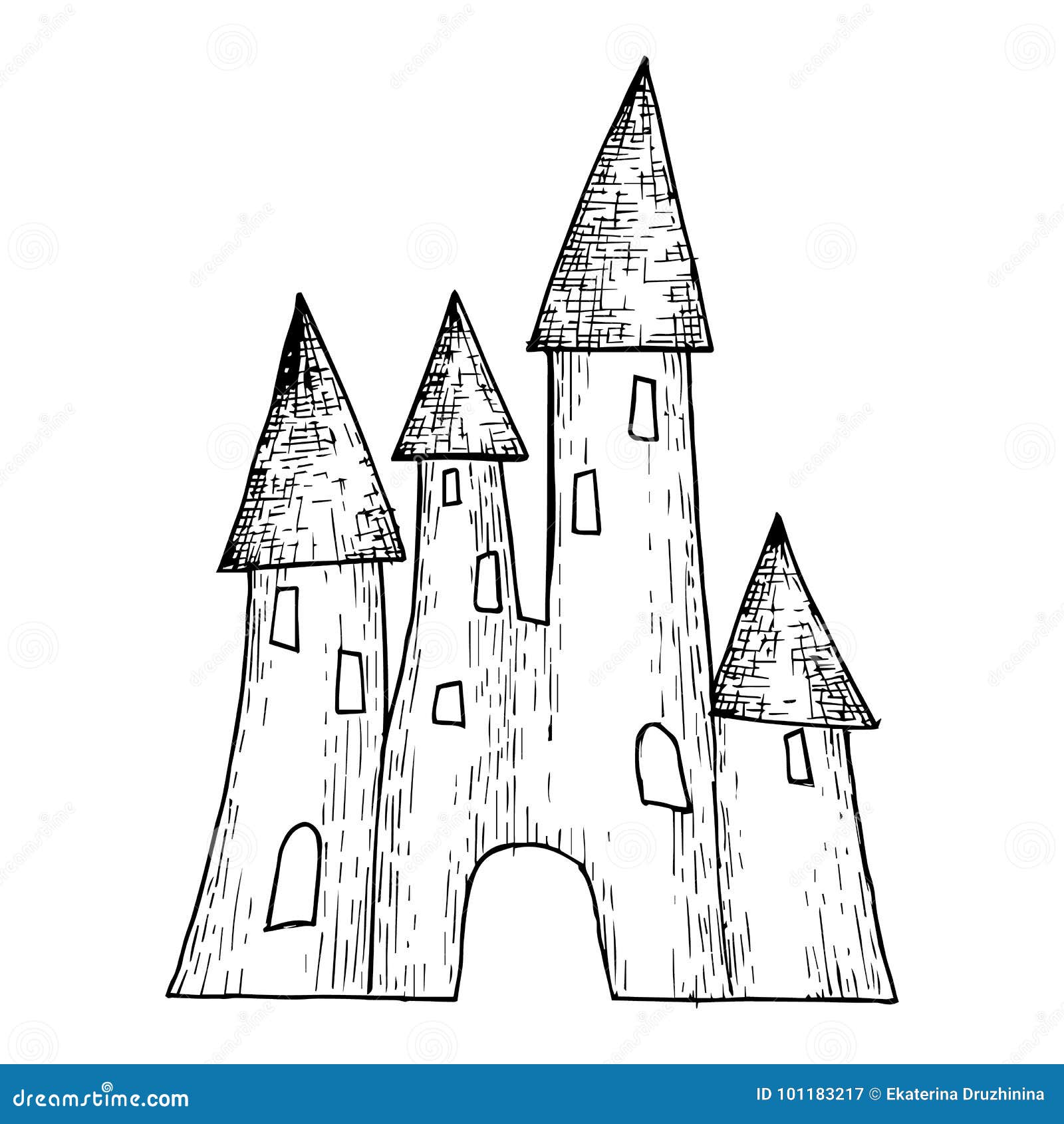Halloween Castle Illustration Stock Vector - Illustration of creepy ...
