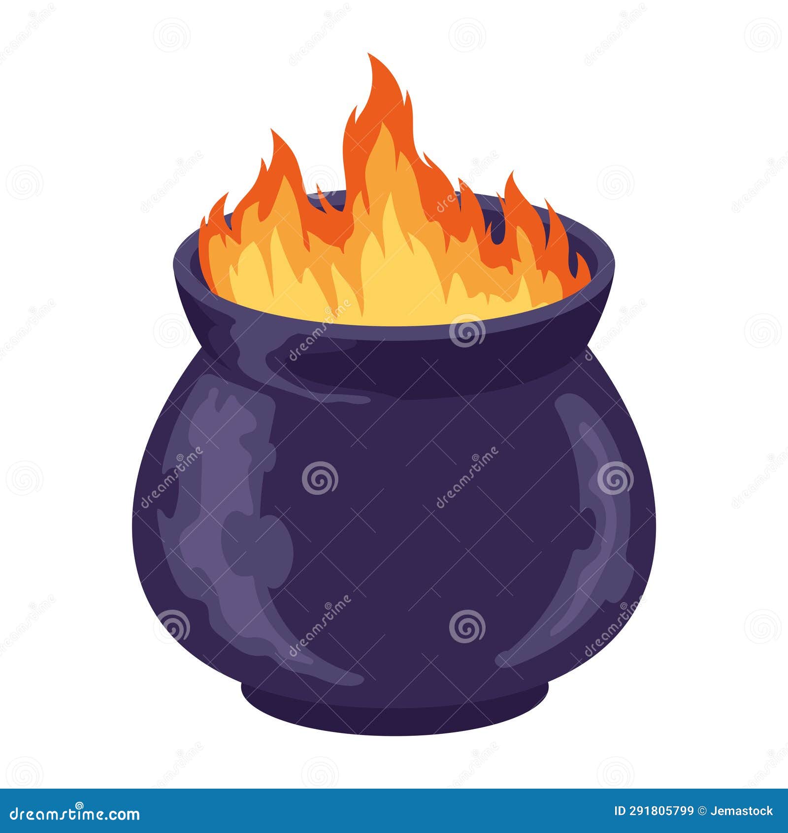 Halloween cauldron flame stock illustration. Illustration of vector ...