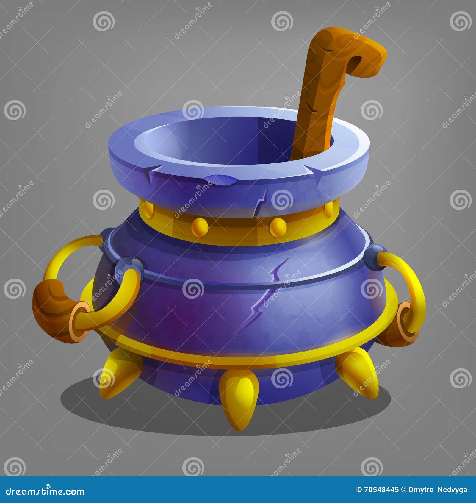 Halloween Cauldron Of Witch. Vector Cartoon Magic Illustration ...