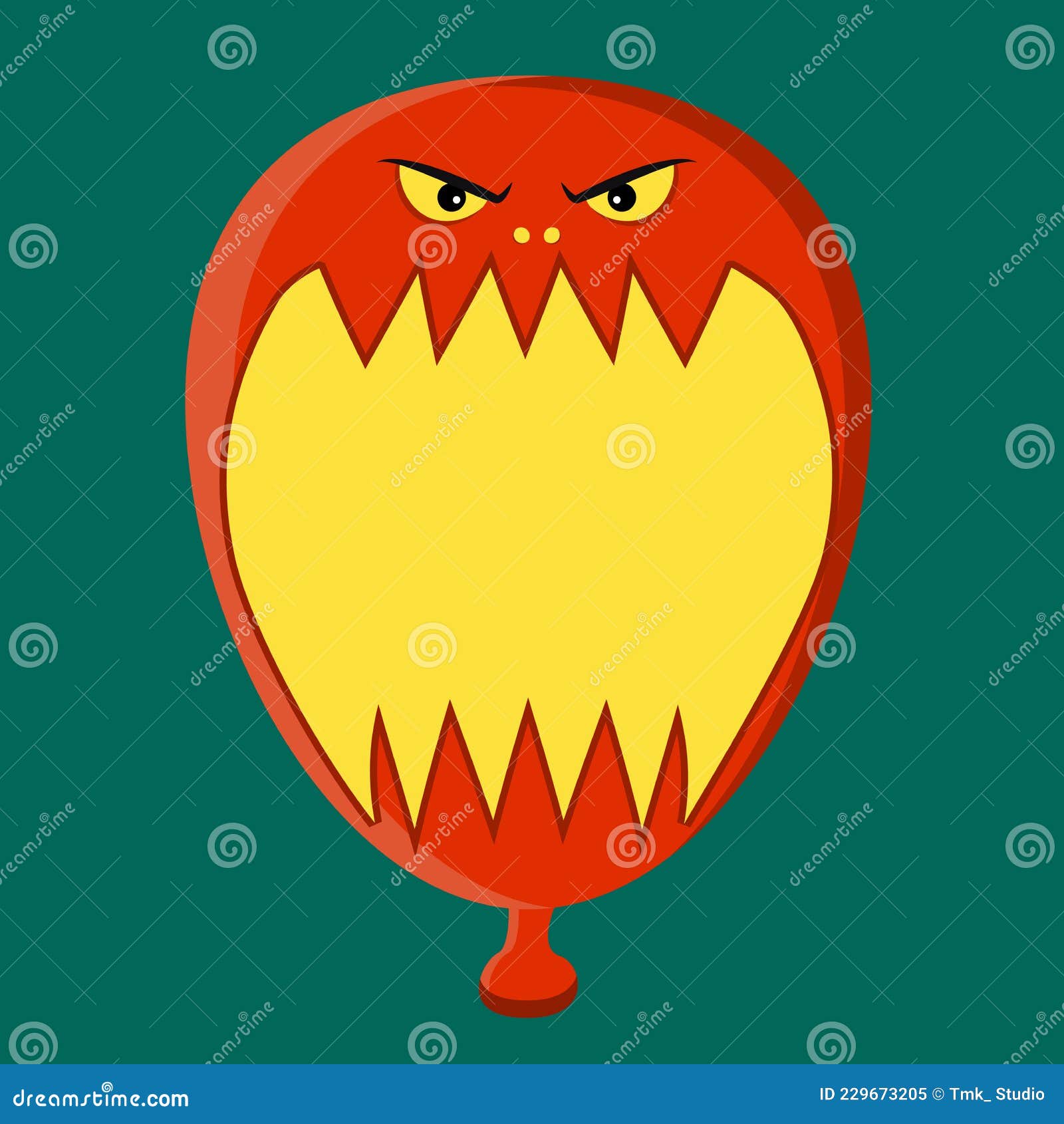 Big Balloon Character Head and Open Mouth , Vector and Illustration ...