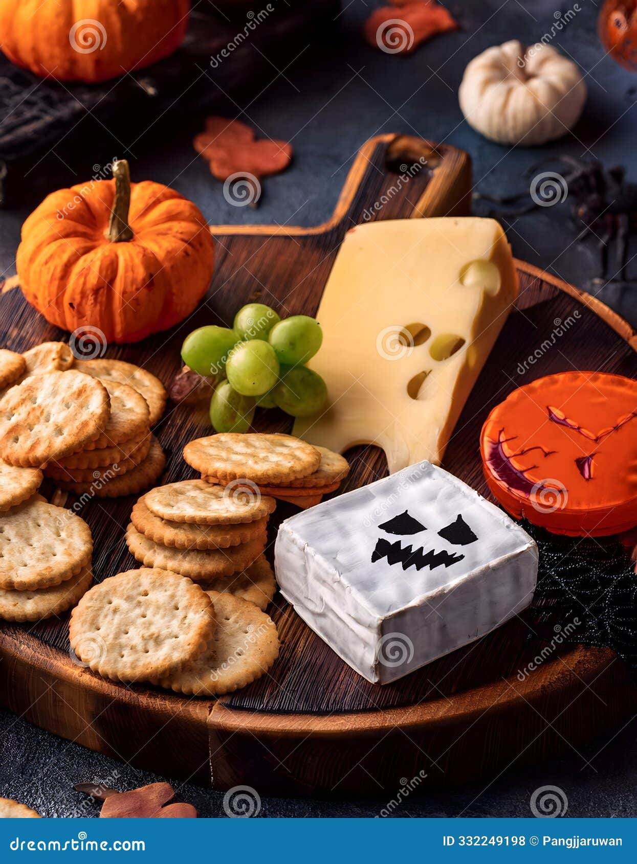 Halloween Cheeseboard with Creepy Crackers and Spooky Party Prop Decor ...