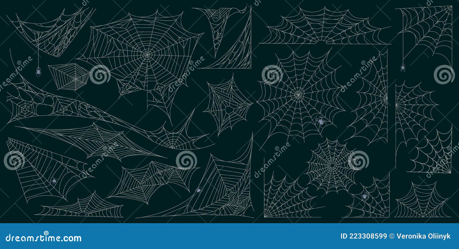 Halloween Cobweb. Spider Web Spooky Halloween Decoration, Scary Torn ...