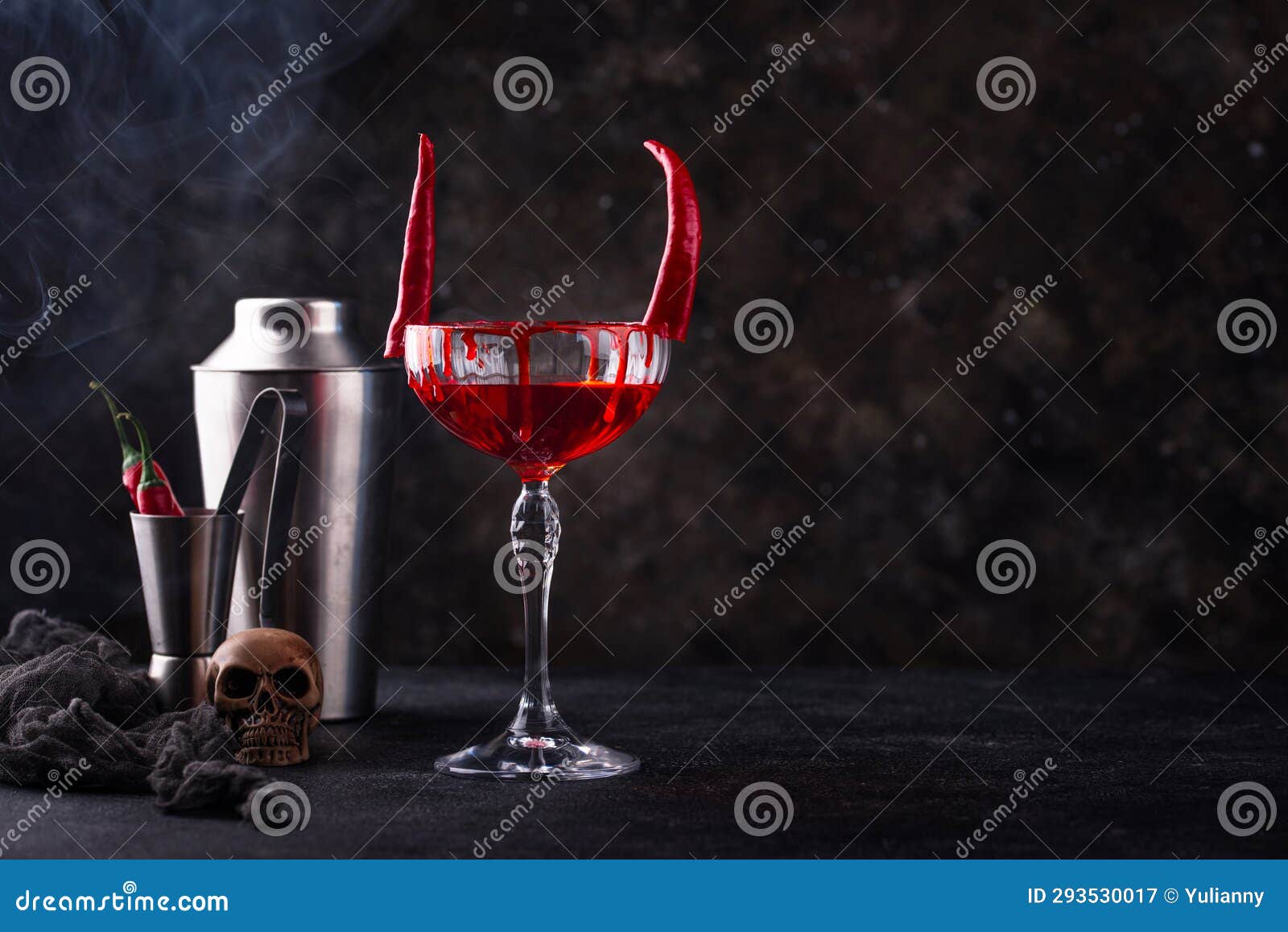 Halloween Cocktail Red Devil Martini Stock Image - Image of martini ...