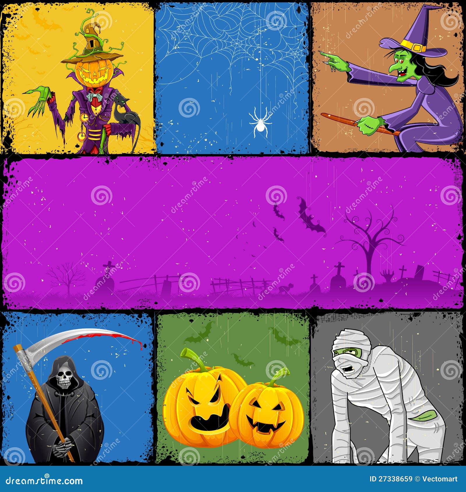 Collage Broom With Textured Virgin Stamp Stock Photo | CartoonDealer ...