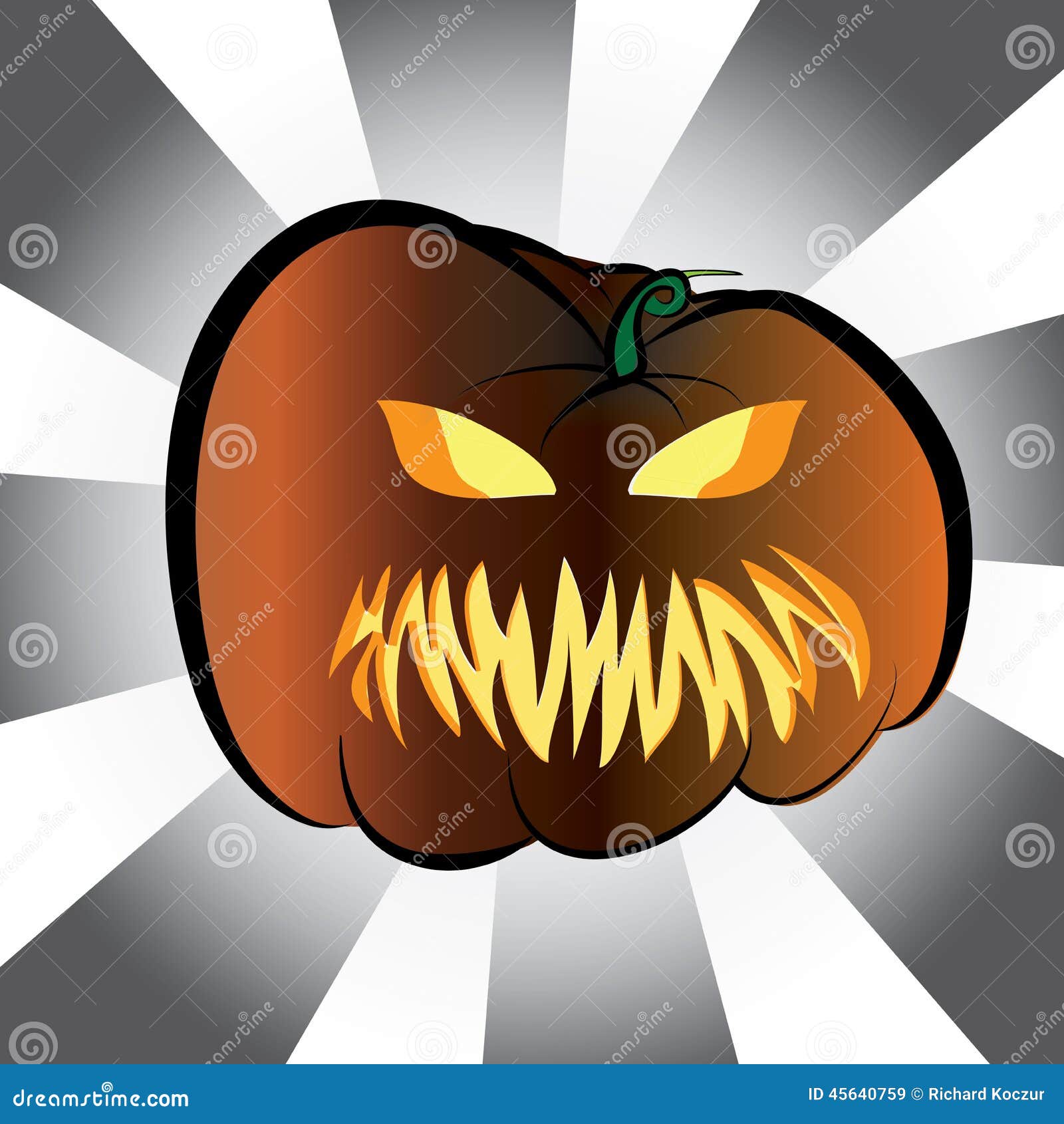 Halloween Collection - Angry Pumpkin Stock Vector - Illustration of ...
