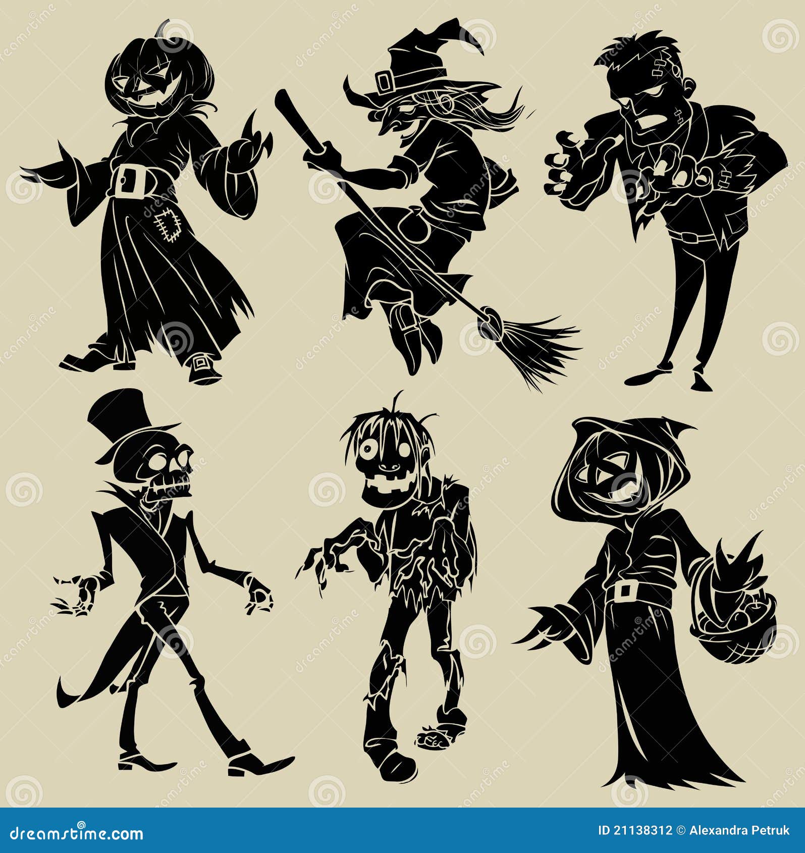 Halloween company stock vector. Illustration of frankenstein - 21138312