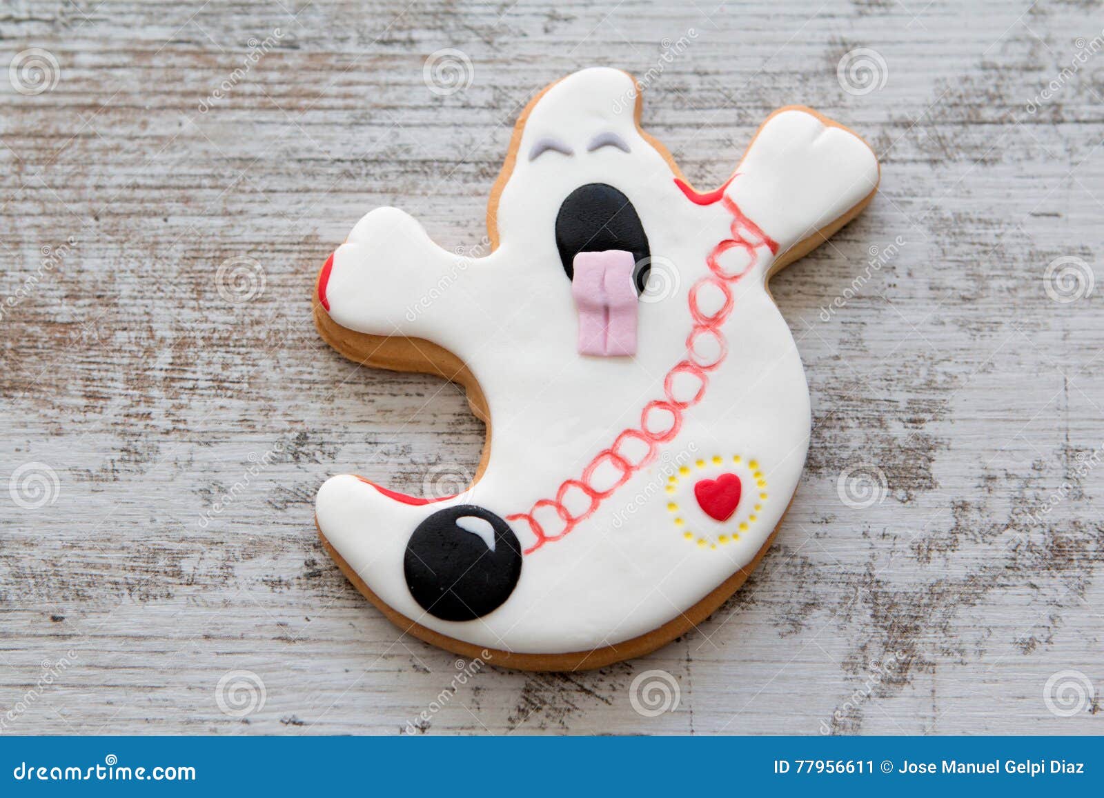 Halloween Cookie with Ghost Shape Stock Image - Image of ghost ...