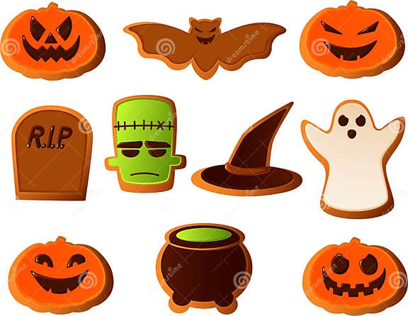 Halloween cookies stock illustration. Illustration of cookies - 28032228