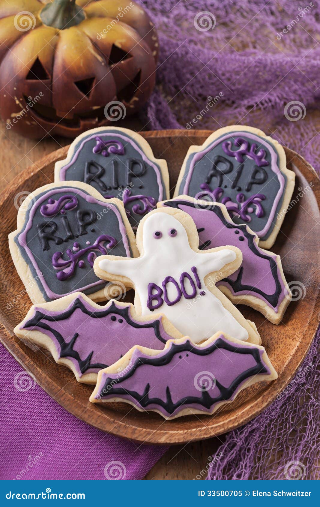 Halloween cookies stock image. Image of lilac, childhood - 33500705