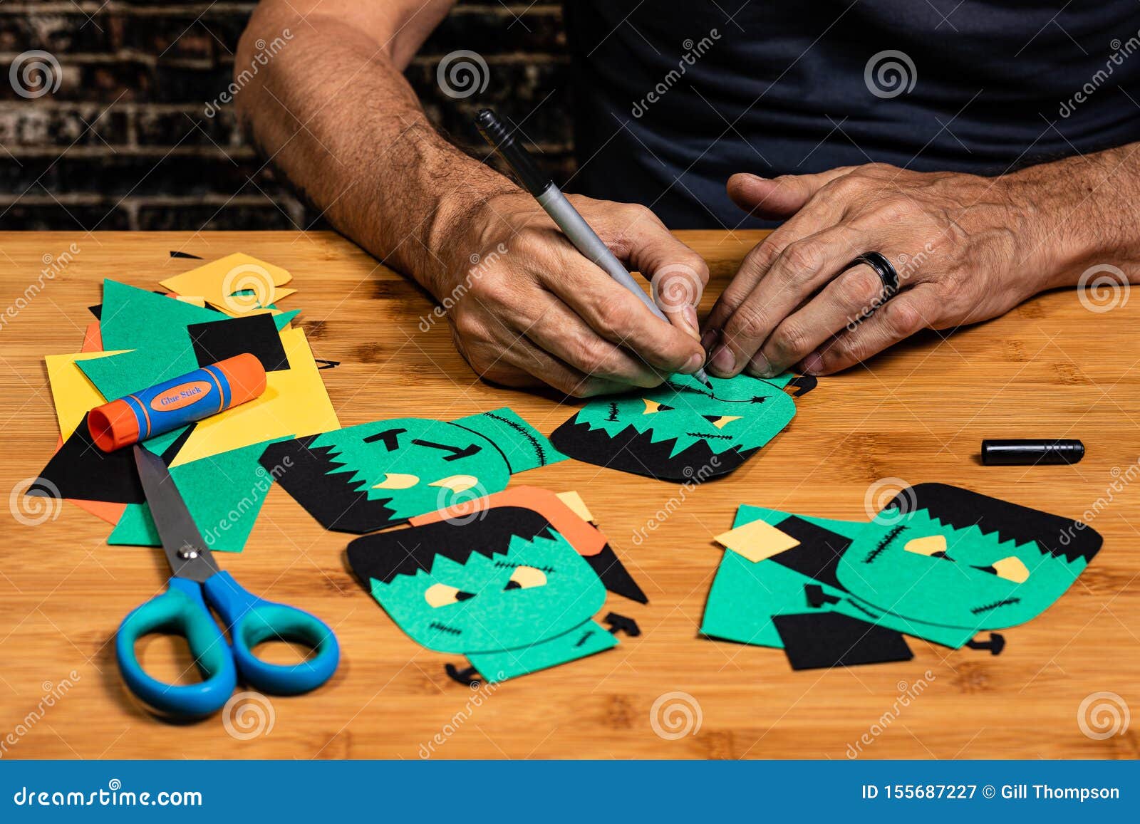 Halloween Crafts Featuring Frankenstein Stock Image - Image of october ...