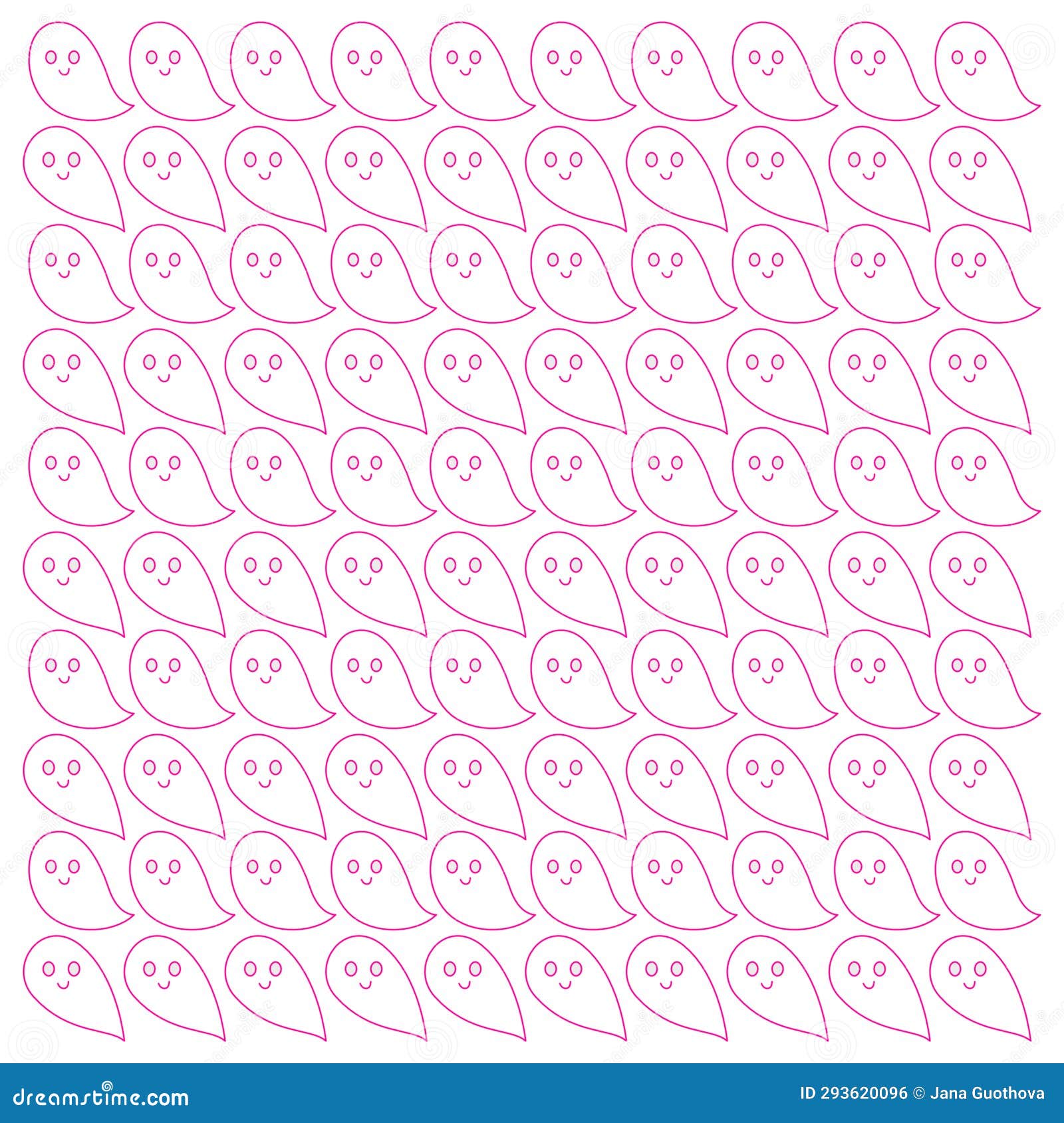 Halloween Cute Ghosts Pattern Texture Background Stock Vector ...