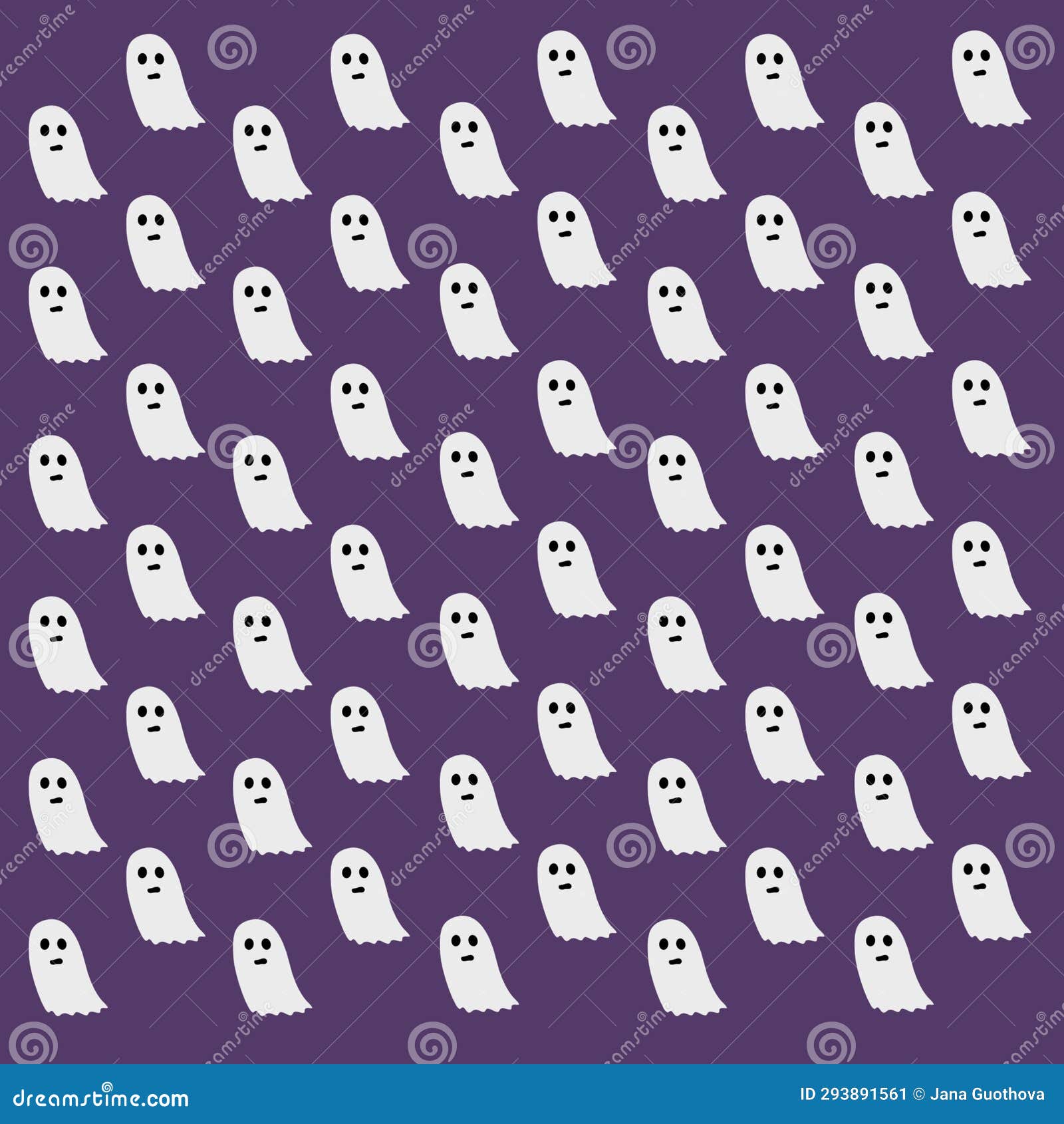Halloween Cute Ghosts Pattern Texture Background Stock Vector ...