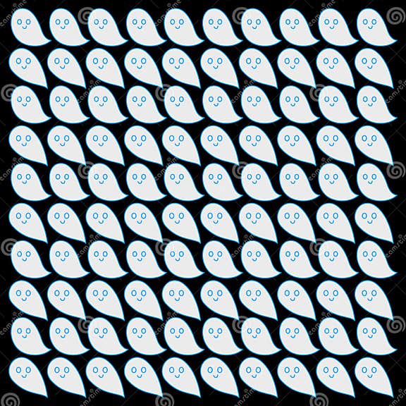 Halloween Cute Ghosts Pattern Texture Background Stock Vector ...