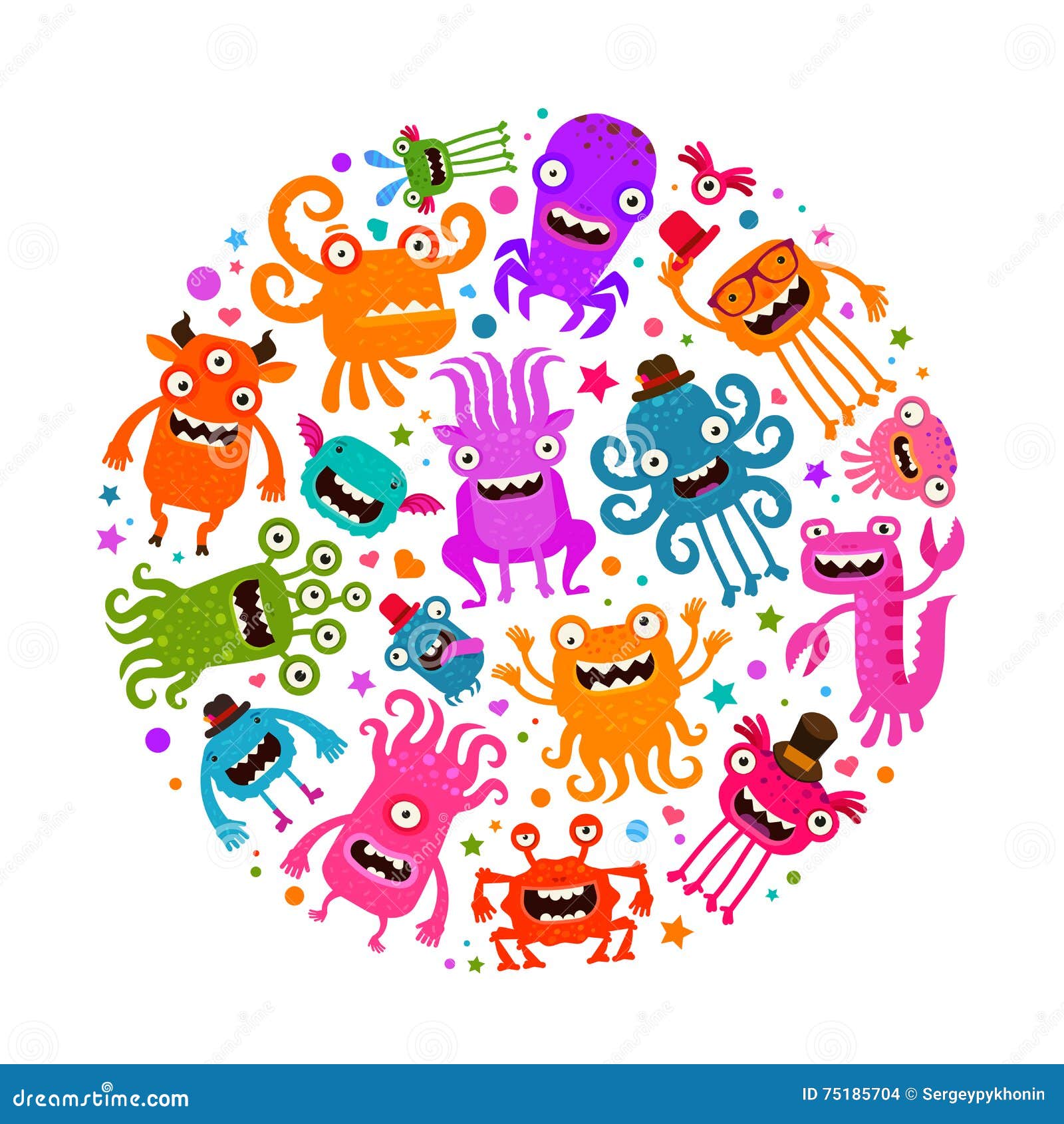 Microbes,monsters - Seamles Background Cartoon Vector | CartoonDealer ...