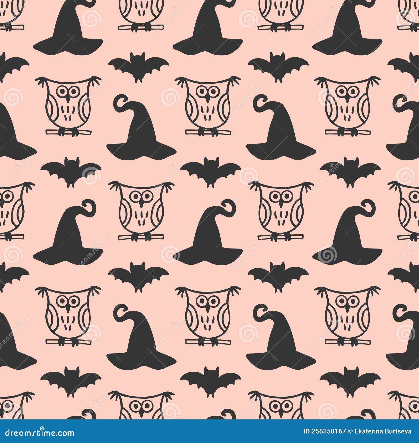 Halloween Cute Vector Seamless Pattern Texture Stock Vector ...