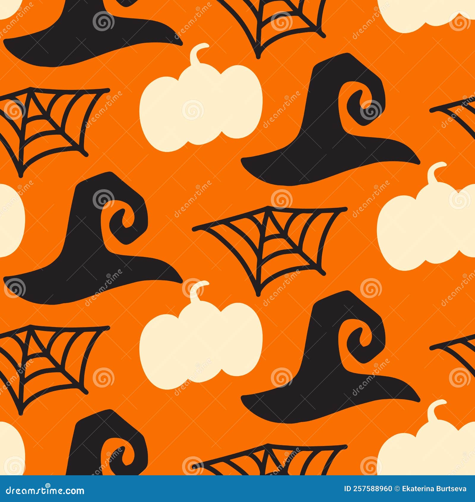 Halloween Cute Vector Seamless Pattern Texture Stock Vector ...