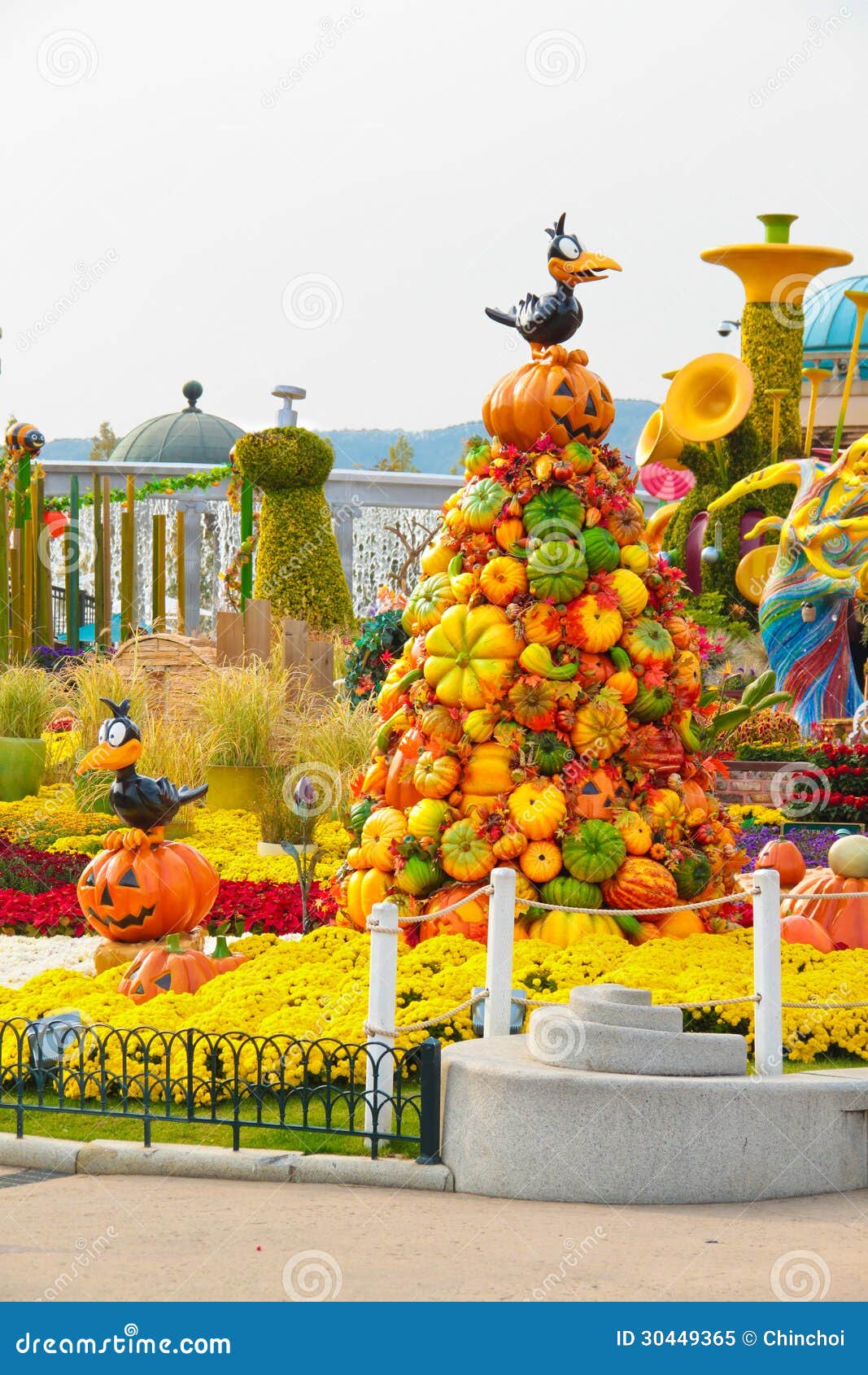 Halloween Decoration at a Theme Park Stock Image - Image of ...
