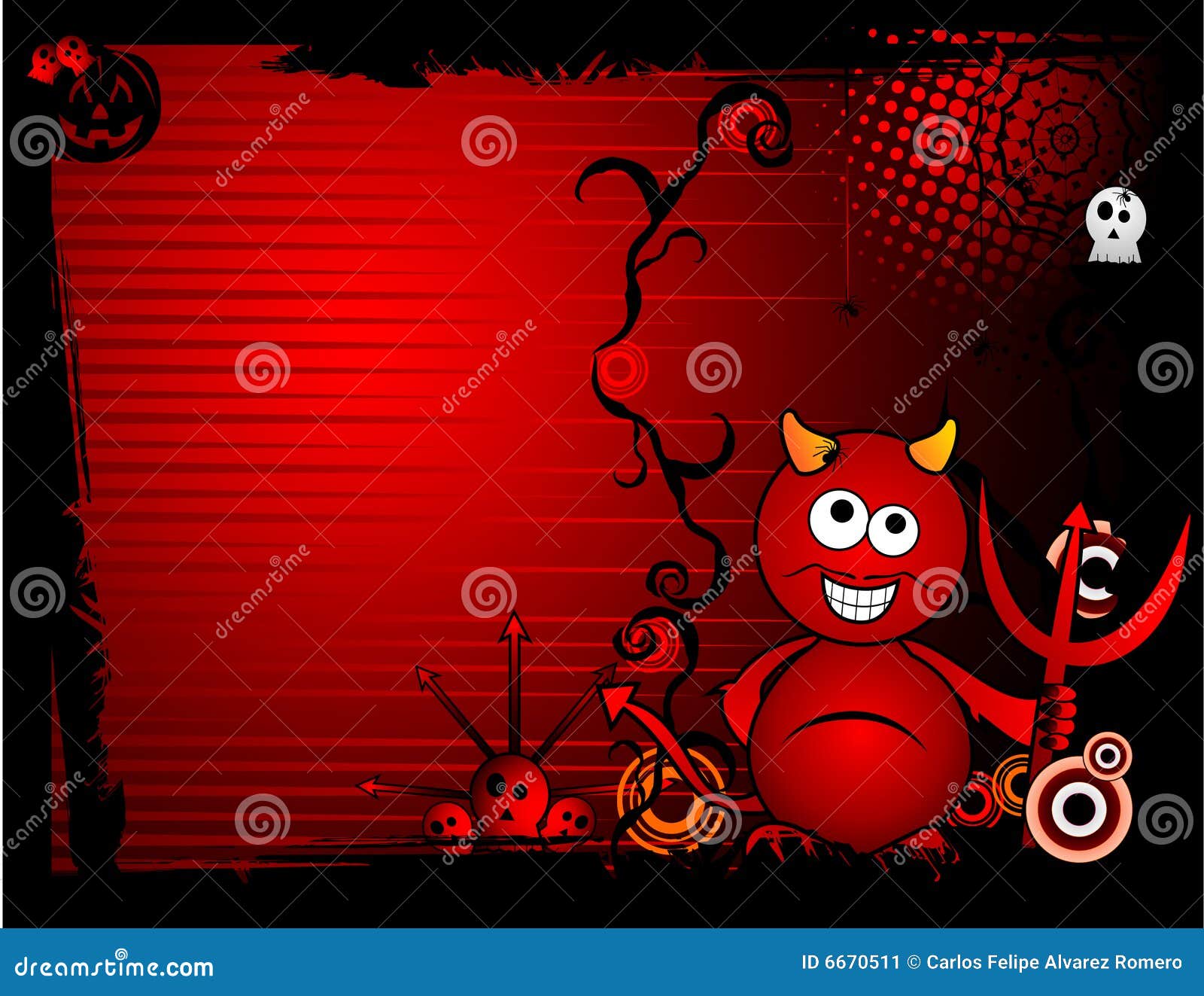 Halloween devil banner stock vector. Illustration of demon - 6670511