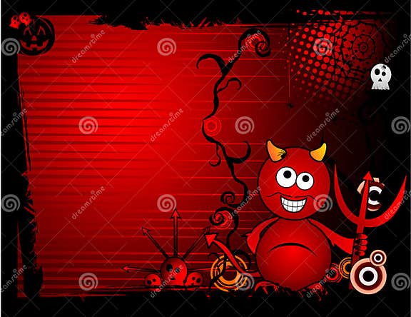Halloween devil banner stock vector. Illustration of demon - 6670511