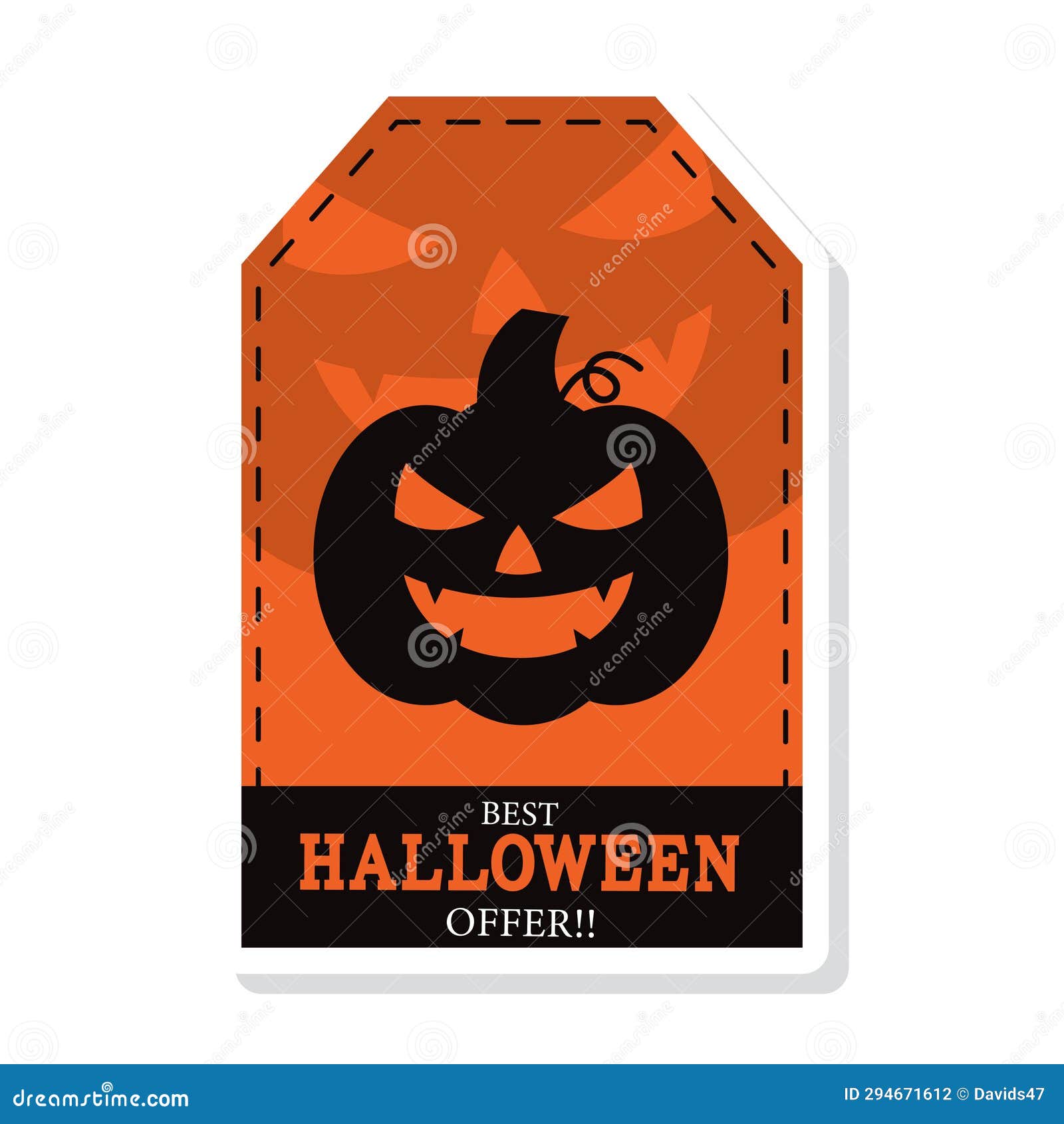 Halloween Discount Sticker Creepy Label Vector Stock Vector ...