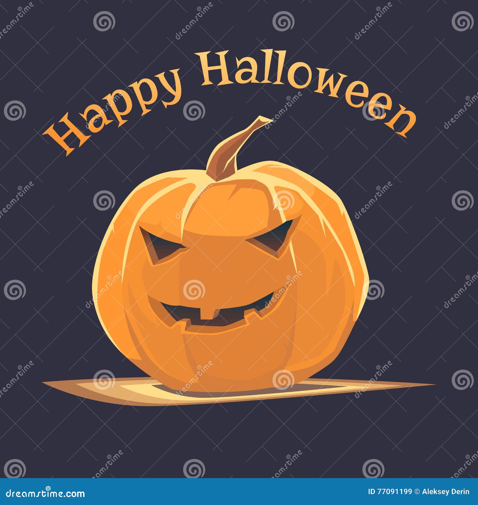 Halloween Emoticon Face. Vector Pumpkin Stock Vector - Illustration of ...