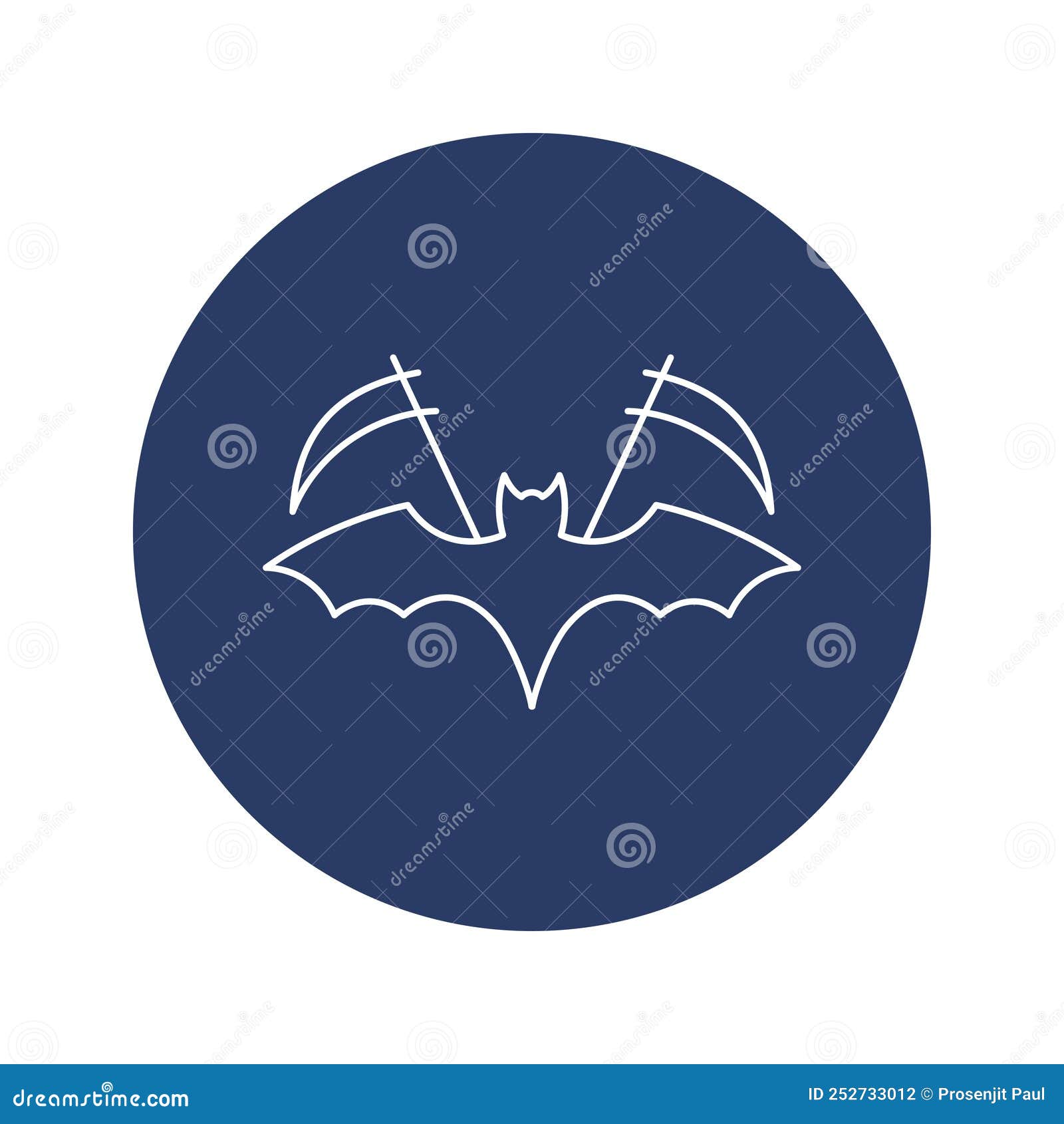 Halloween Evil Killer Bat Icon Stock Vector - Illustration of design ...