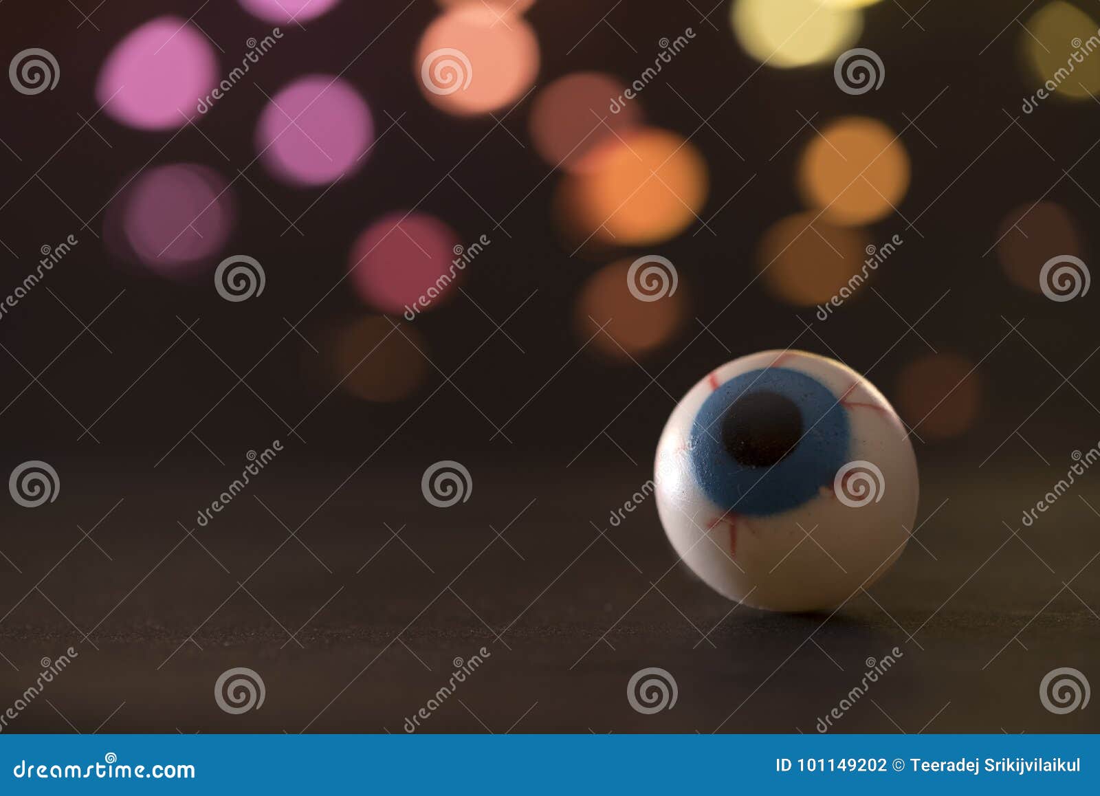 Halloween Eyeball on the Black Background Stock Photo - Image of ...