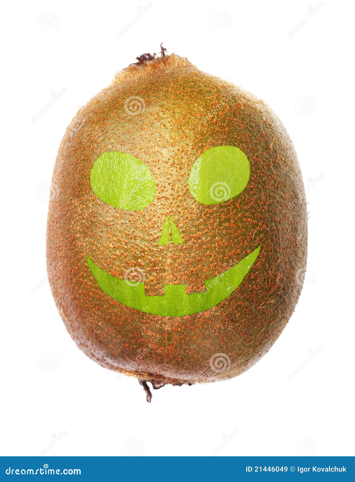 Halloween face kiwi stock image. Image of closeup, cutout - 21446049