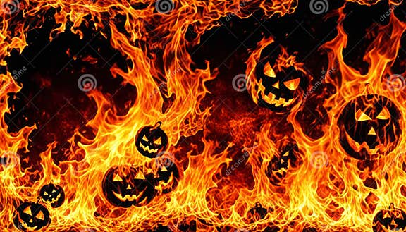 Halloween Fire Background. an Abstract Fire Halloween Background Stock ...