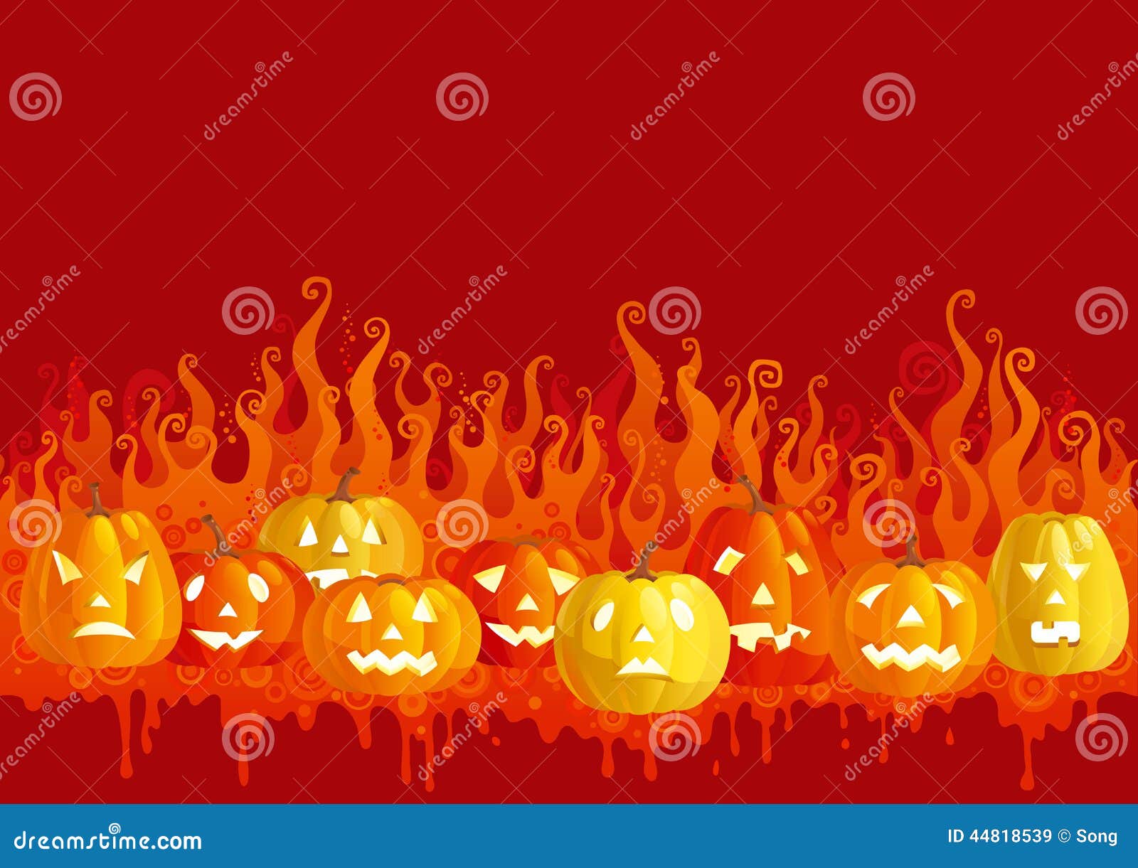 Halloween fire stock vector. Illustration of orange, vector - 44818539