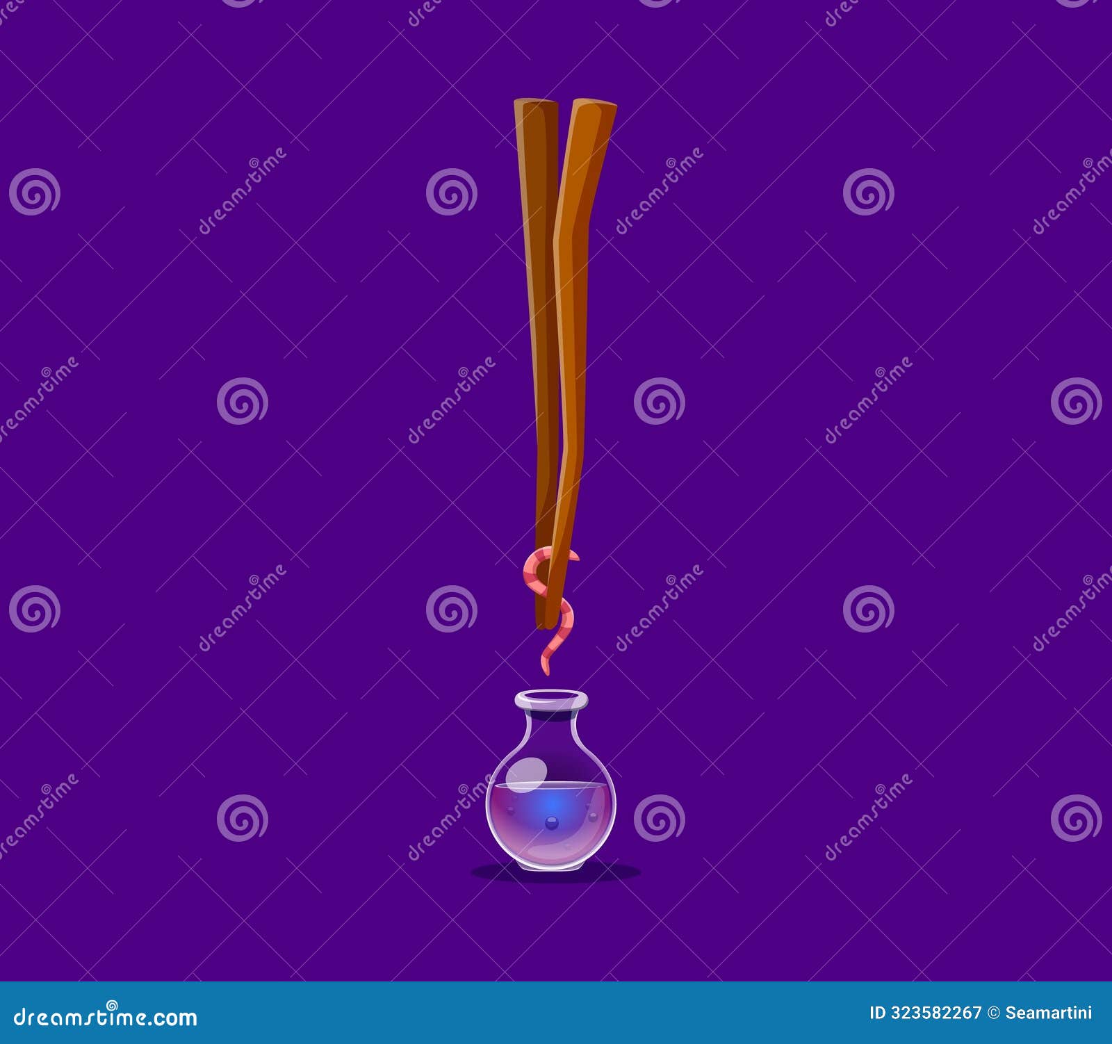 Halloween Font, Witch Magic Elixir, Earthworm Stock Vector ...