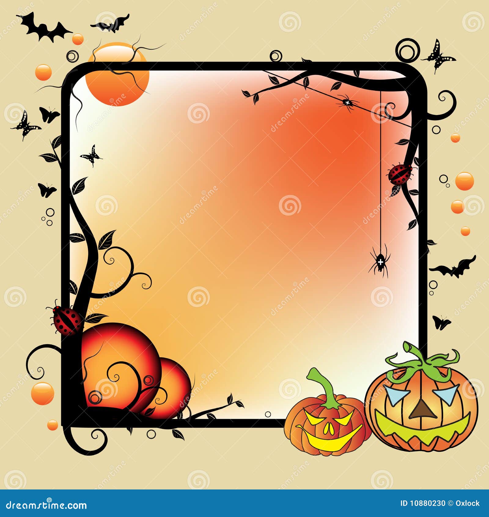 Halloween frame stock vector. Illustration of bizarre - 10880230