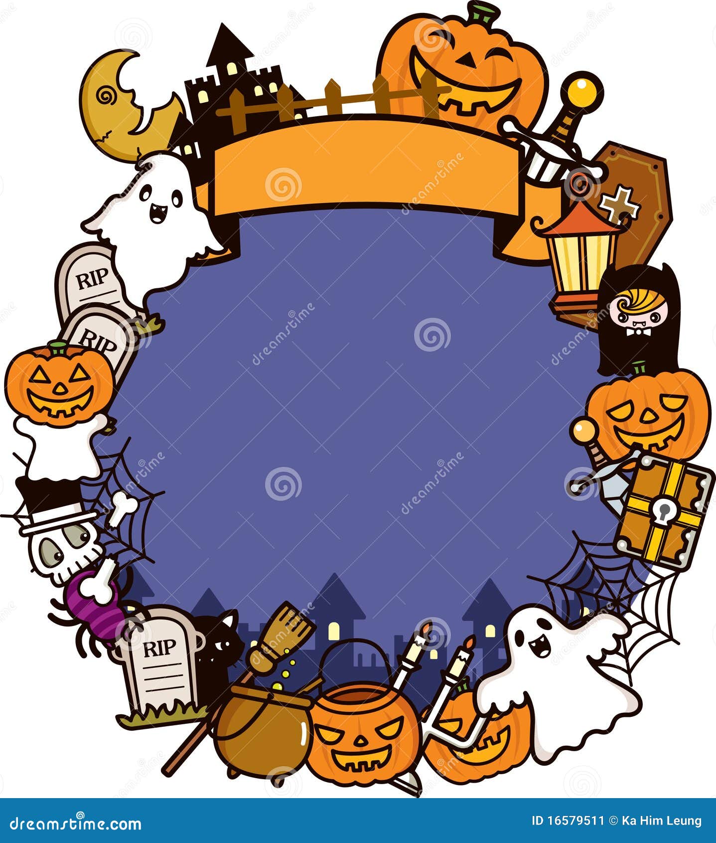 Halloween Frame Background stock vector. Illustration of halloween ...