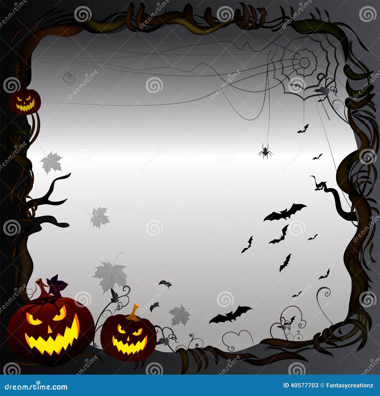 Halloween Frame Background. Stock Vector - Illustration of fairytale ...