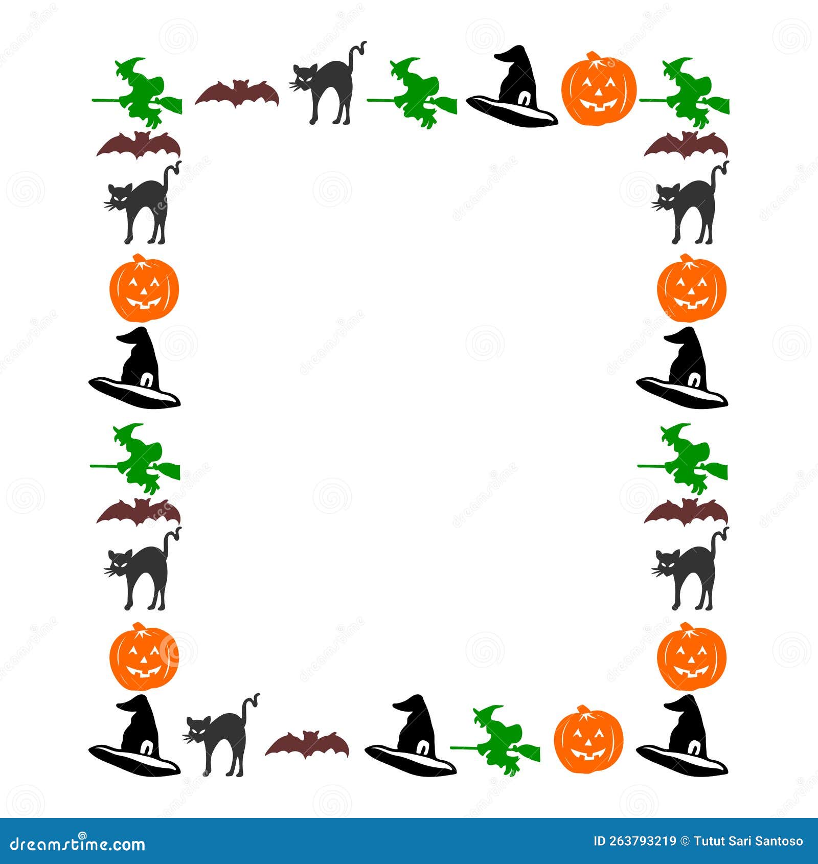 Halloween frame stock vector. Illustration of frame - 263793219