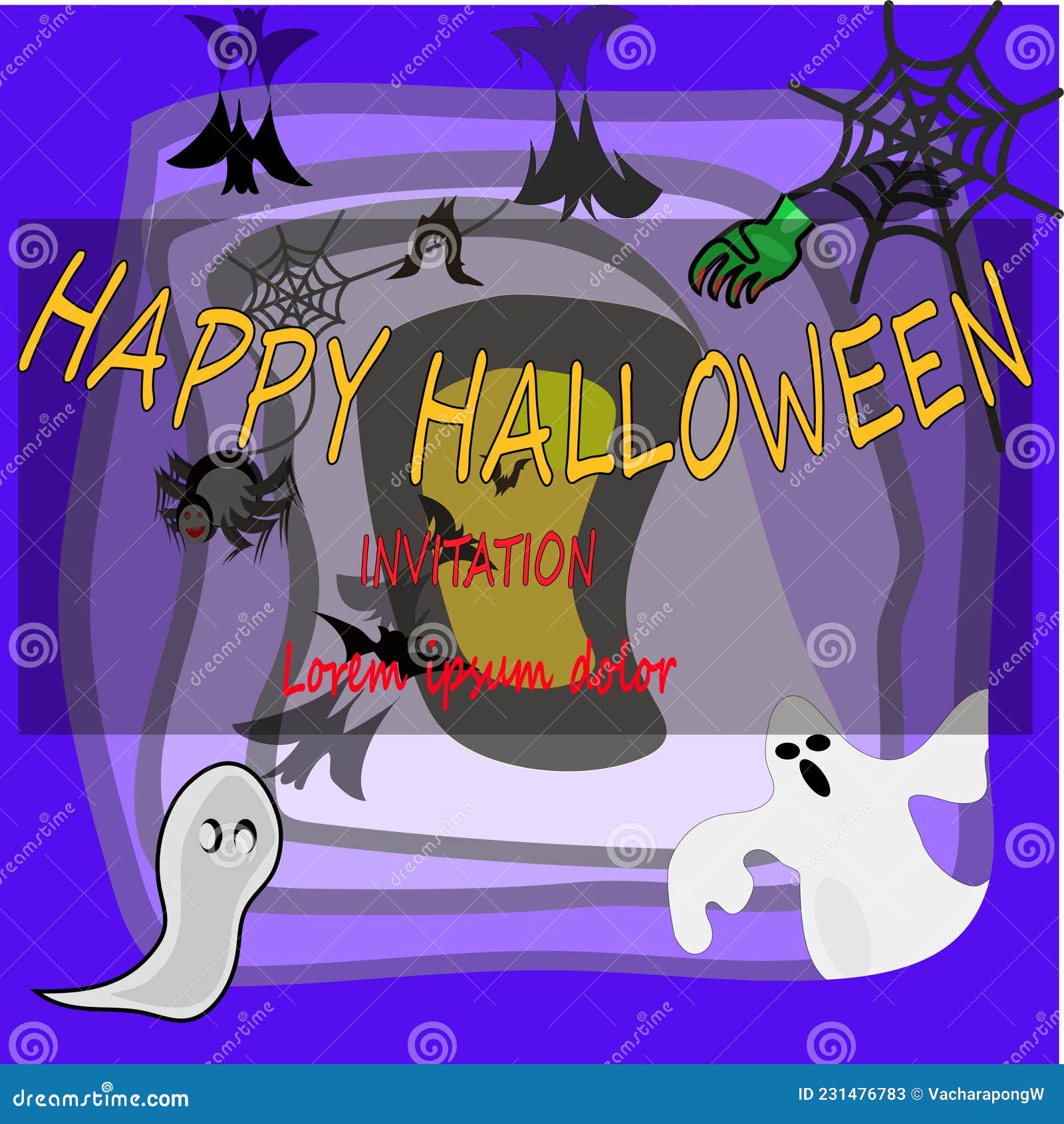 Moon Spider Collage Stock Image | CartoonDealer.com #2099647