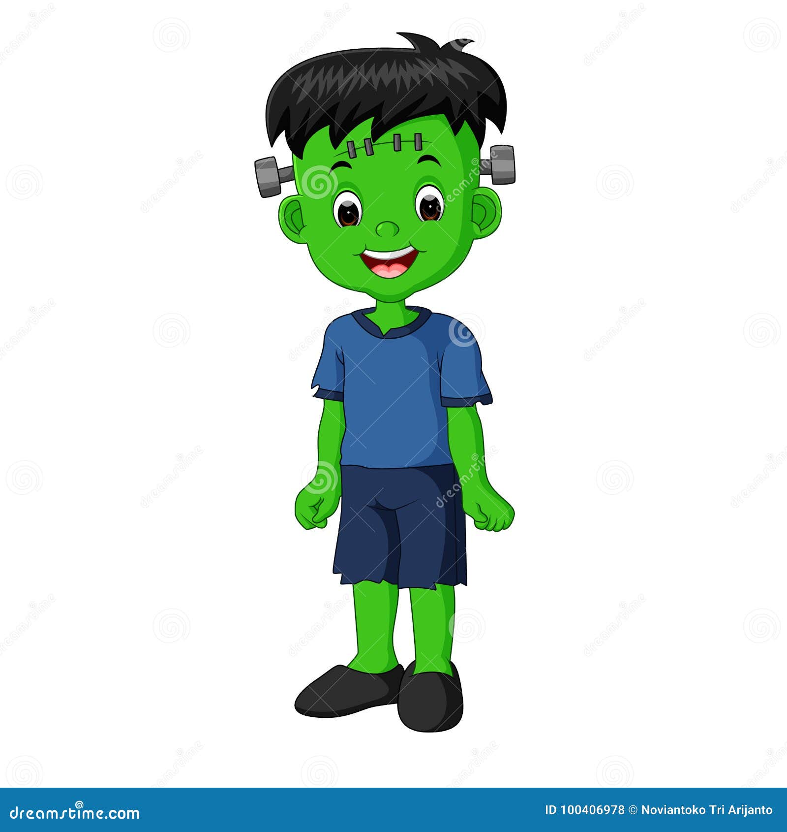 Halloween Frankenstein Cartoon Stock Vector - Illustration of gothic ...