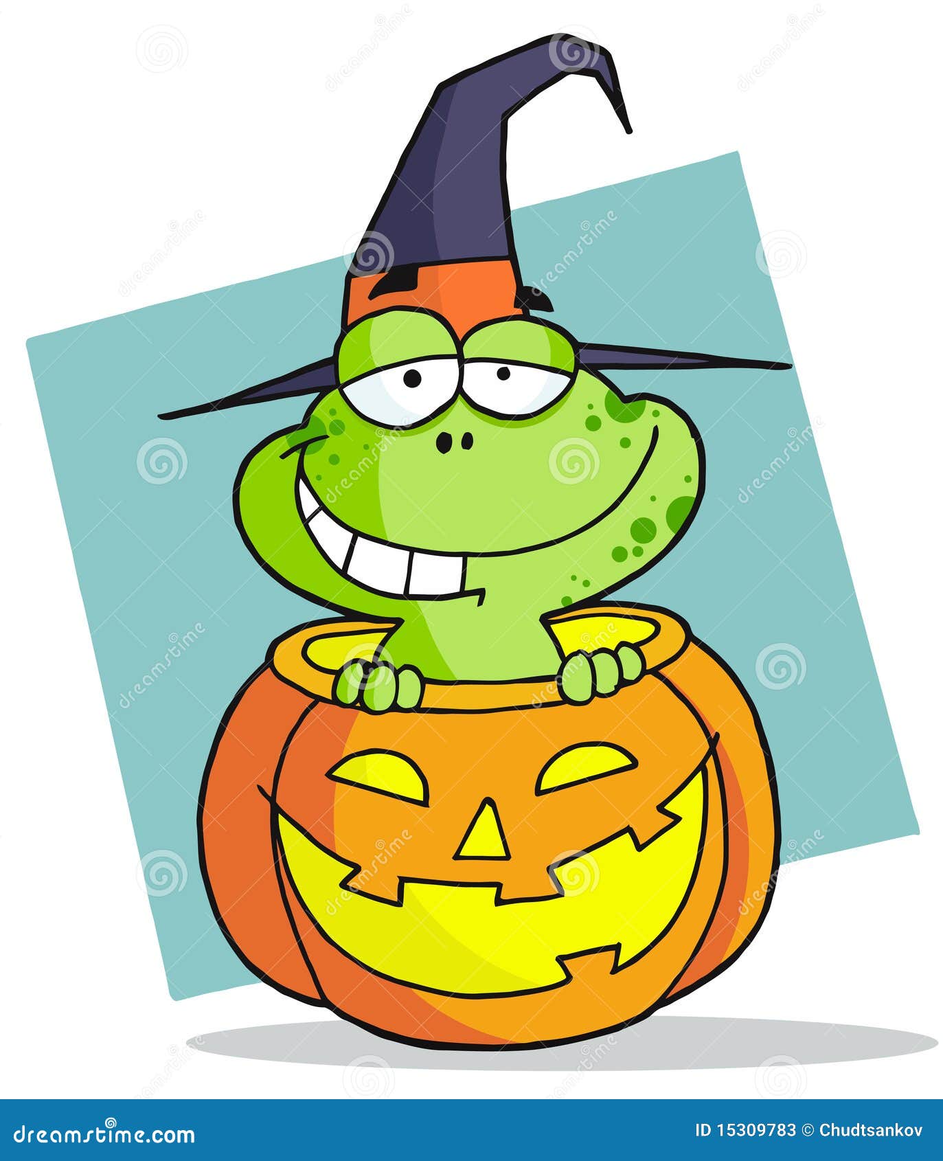 Halloween frog stock vector. Illustration of jack, holiday - 15309783