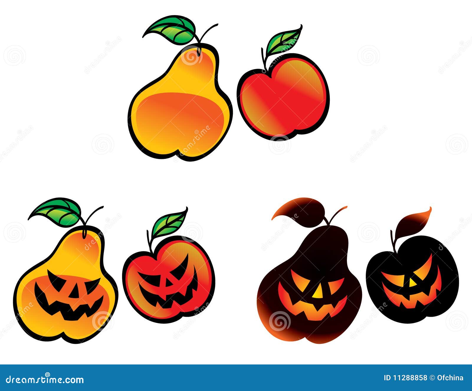 Halloween Fruits stock vector. Illustration of belief - 11288858