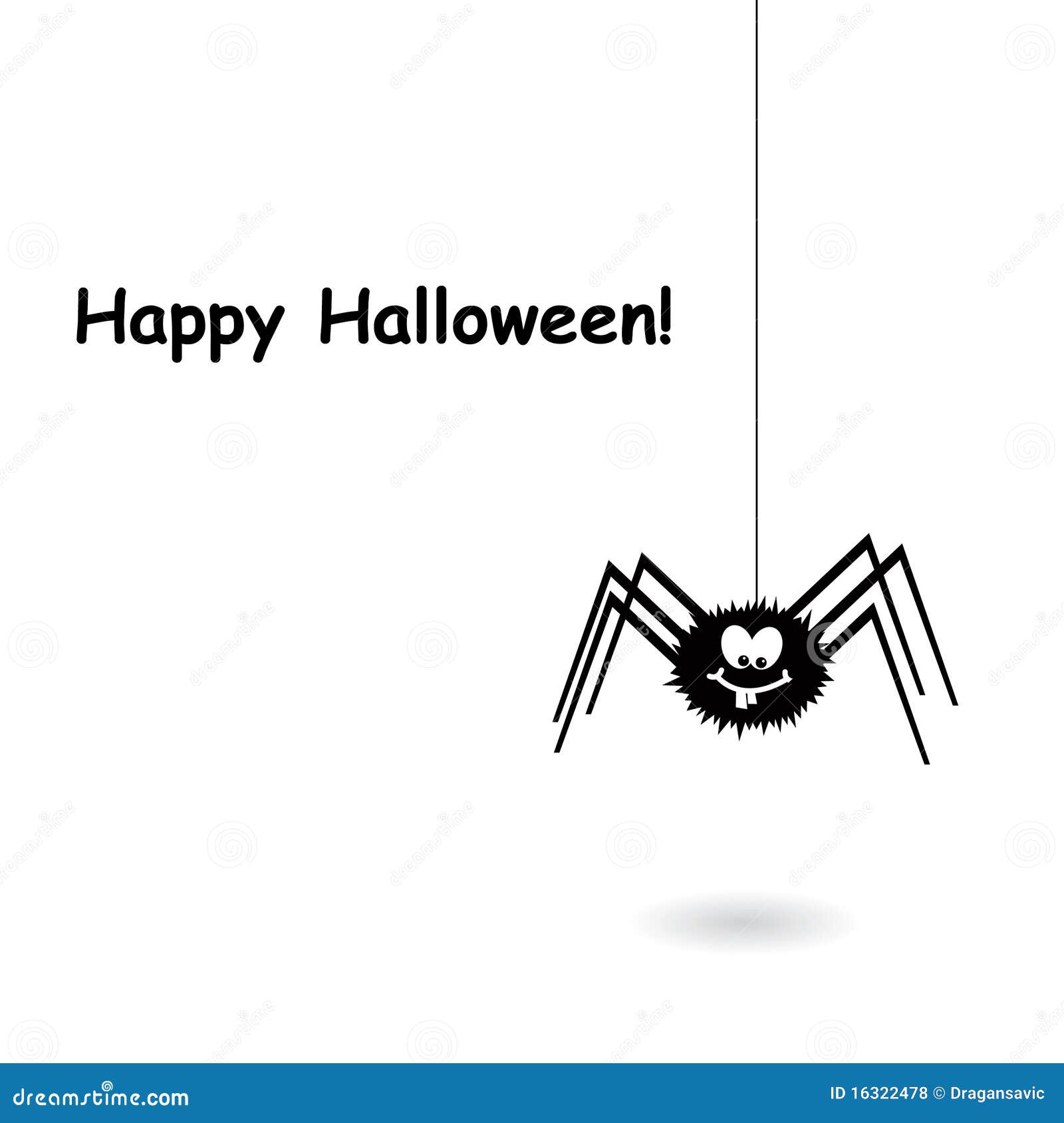 Halloween funny spider stock vector. Illustration of horror - 16322478
