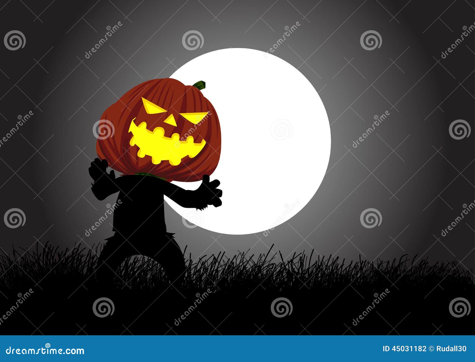 Ghost Walking Across Road Vector Illustration | CartoonDealer.com ...