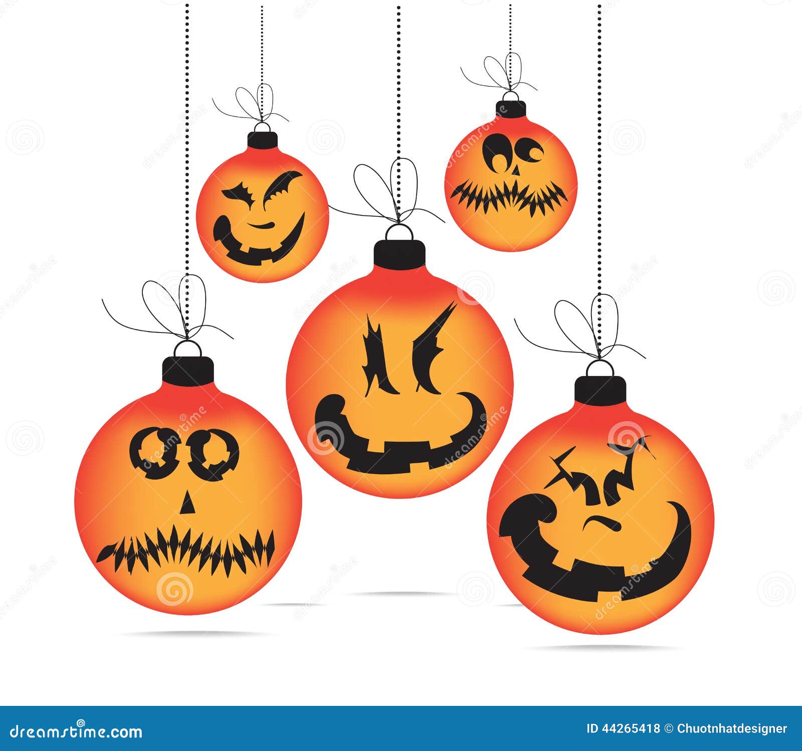 Halloween ghost balls stock vector. Illustration of horror - 44265418