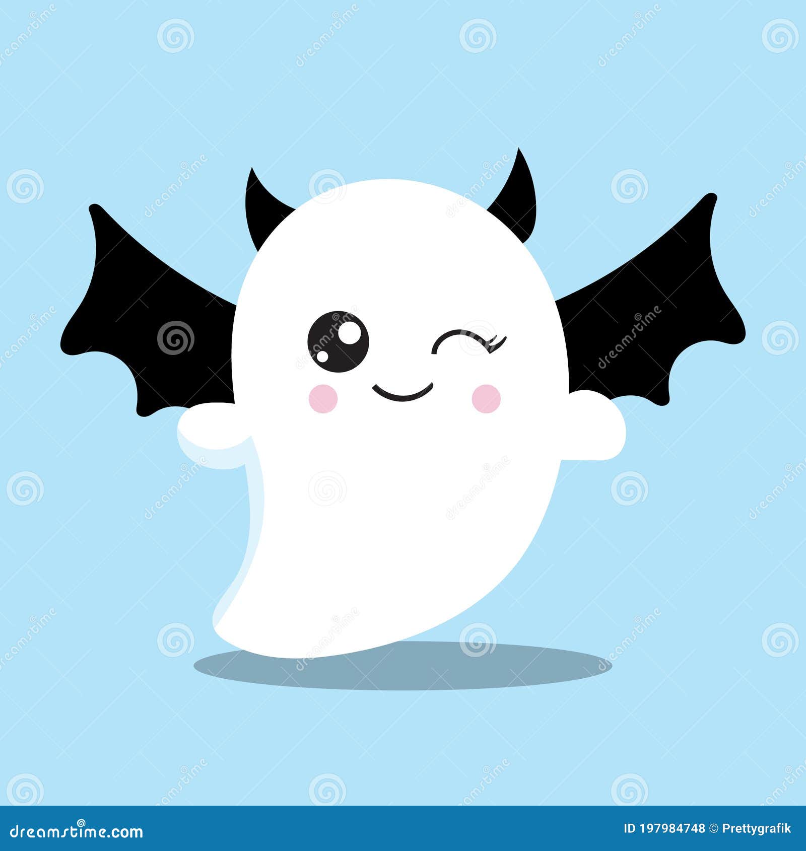 HALLOWEEN GHOST BAT 08 stock vector. Illustration of vector - 197984748