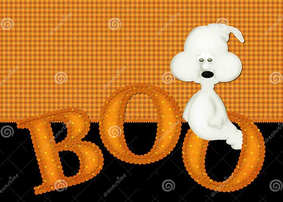 Halloween Ghost Boo Background Stock Illustration - Illustration of ...