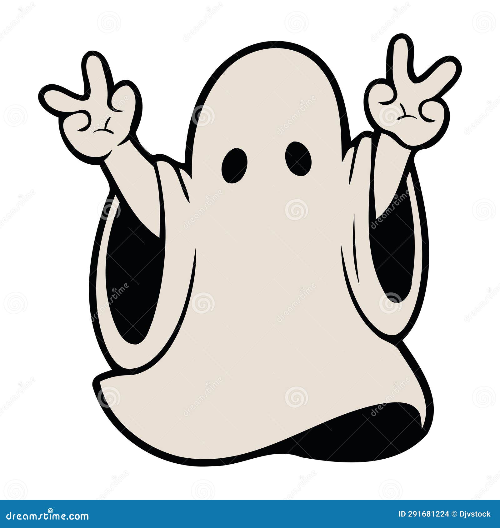 Halloween ghost cheerful stock illustration. Illustration of october ...