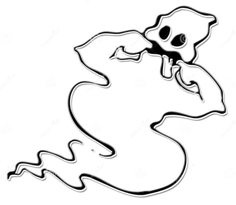 Halloween Ghost Creeping stock illustration. Illustration of abstracts ...
